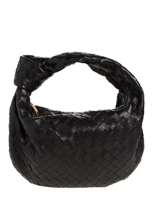 Bottega Veneta Teen Jodie Intrecciato Hobo - Black-gold