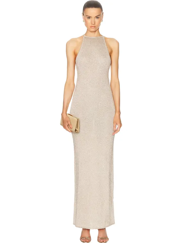 Lpa Josi Maxi Dress - Sand & Silver