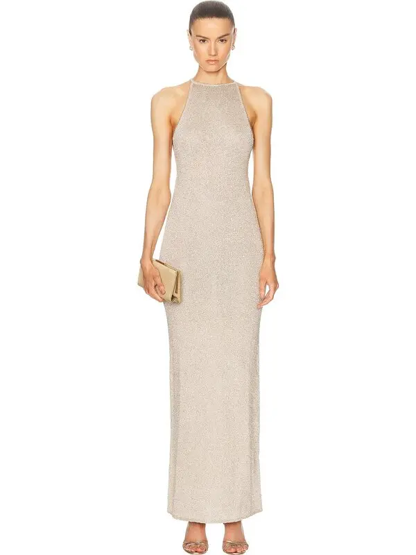 Lpa Josi Maxi Dress - Sand & Silver