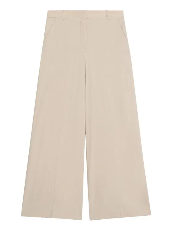 Theory Good Crunch Wide-leg Trousers - Straw