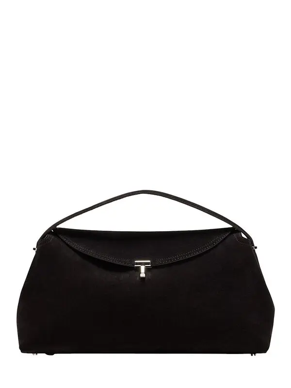TOTEME T-lock Suede Top-handle Bag - Espresso