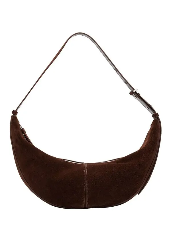 Proenza Schouler Slide Suede Shoulder Bag - Chocolate