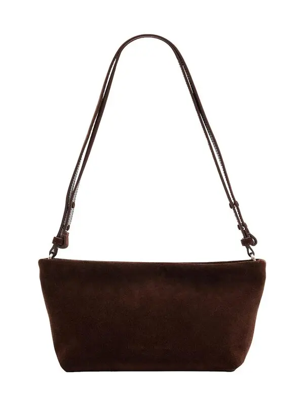 Proenza Schouler Bond Zip Suede Shoulder Bag - Chocolate