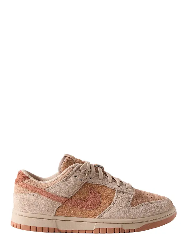 Nike Dunk Low Brushed-suede Sneakers - Brown