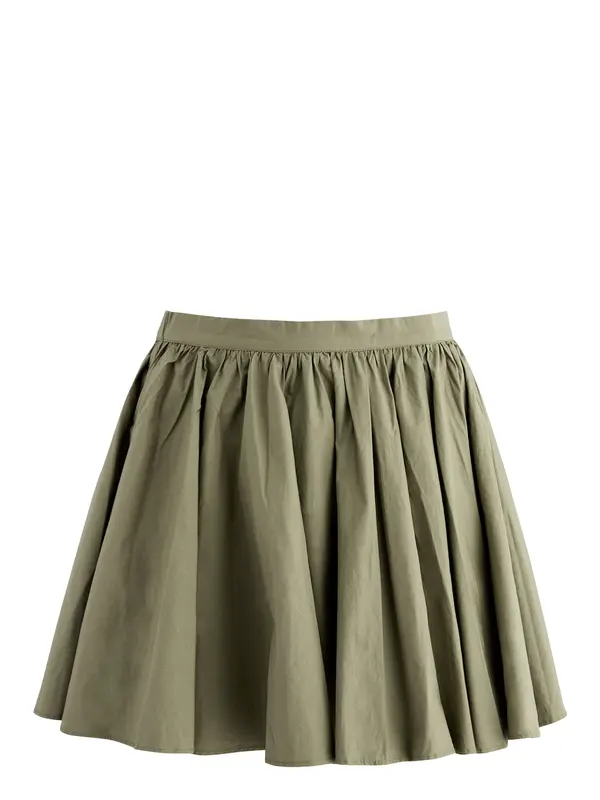 Free People Gaia Pleated Mini Skirt - Khaki