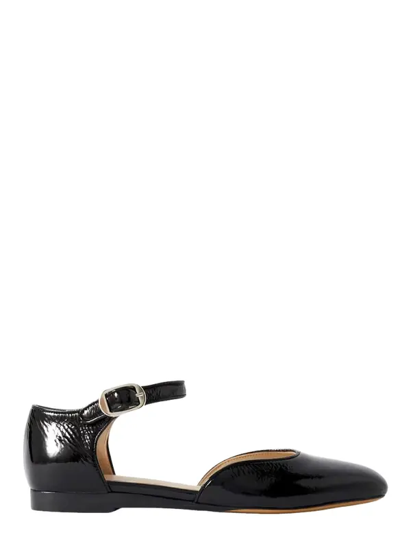 Le Monde Beryl Patent-leather Mary Jane Flats - Black