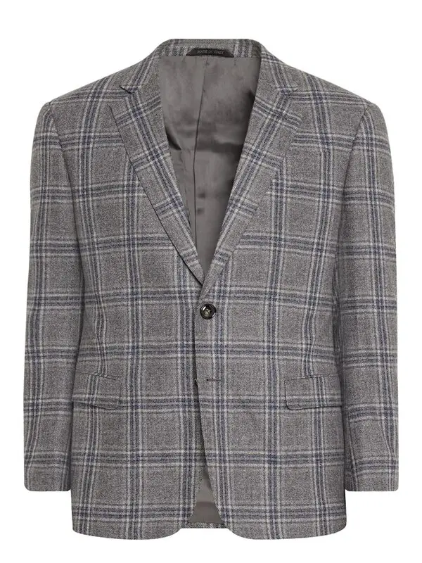 Giorgio Armani Soft Plaid Sport Coat - Grey