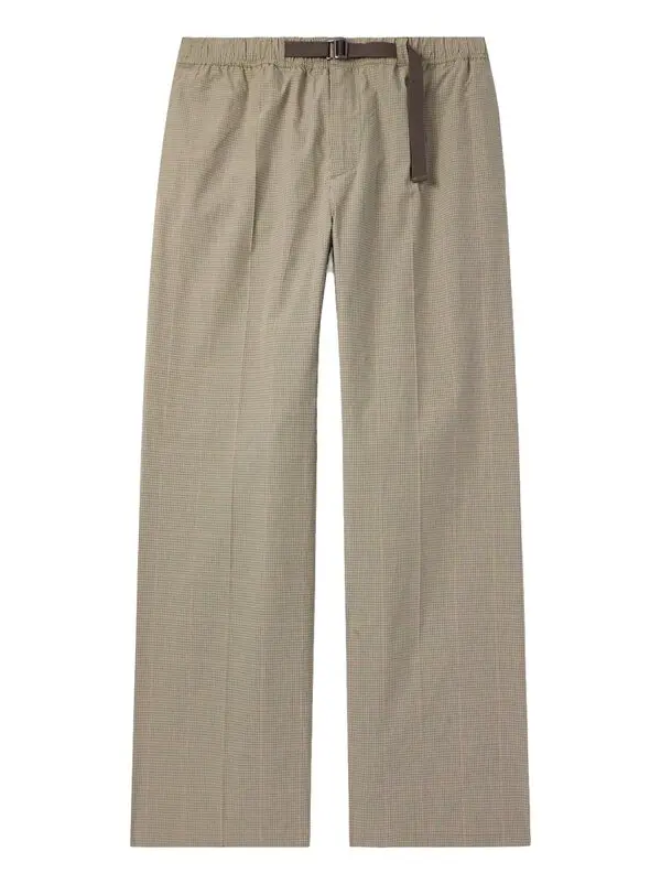 Our Legacy Wander Wide-leg Prince Of Wales Cordura® Trousers - Neutrals