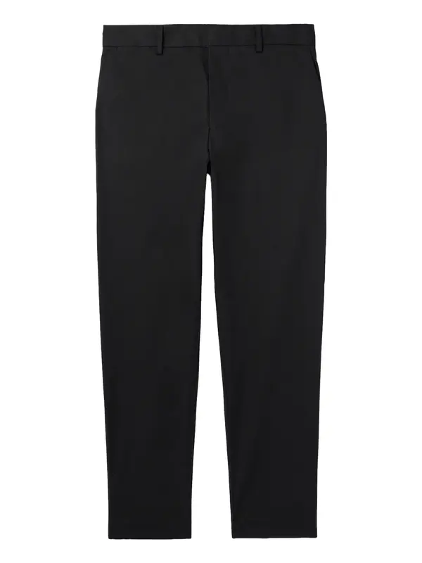 Paul Smith Tapered Organic Cotton-blend Twill Chinos - Black