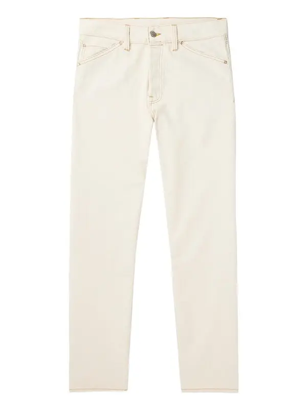 DRAKE'S Straight-leg Selvedge Jeans - Neutrals