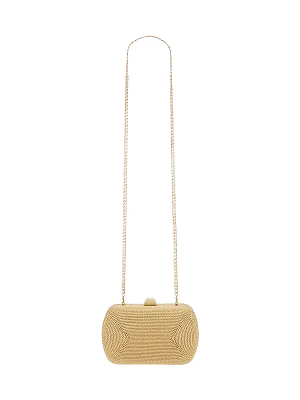 OLGA BERG Martina Coiled Rope Clutch - Gold