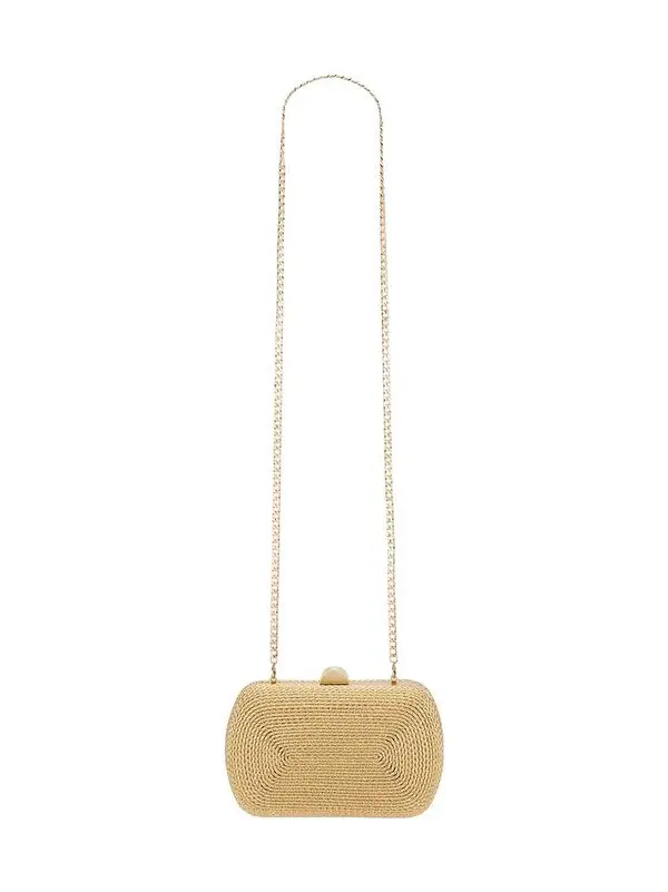 OLGA BERG Martina Coiled Rope Clutch - Gold