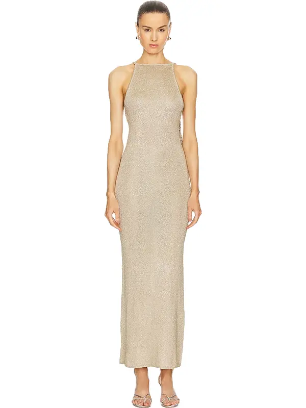 Lpa Josi Maxi Dress - Sand & Silver