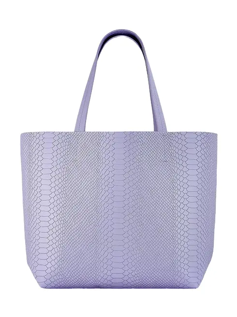 Gigi New York Embossed Python Leather Peyton Tote - Natural