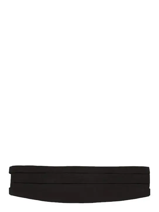 Giorgio Armani Silk Tuxedo Cummerbund - Black