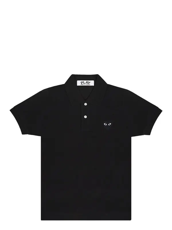 Play Comme Des Garcon Heart Polo - Black