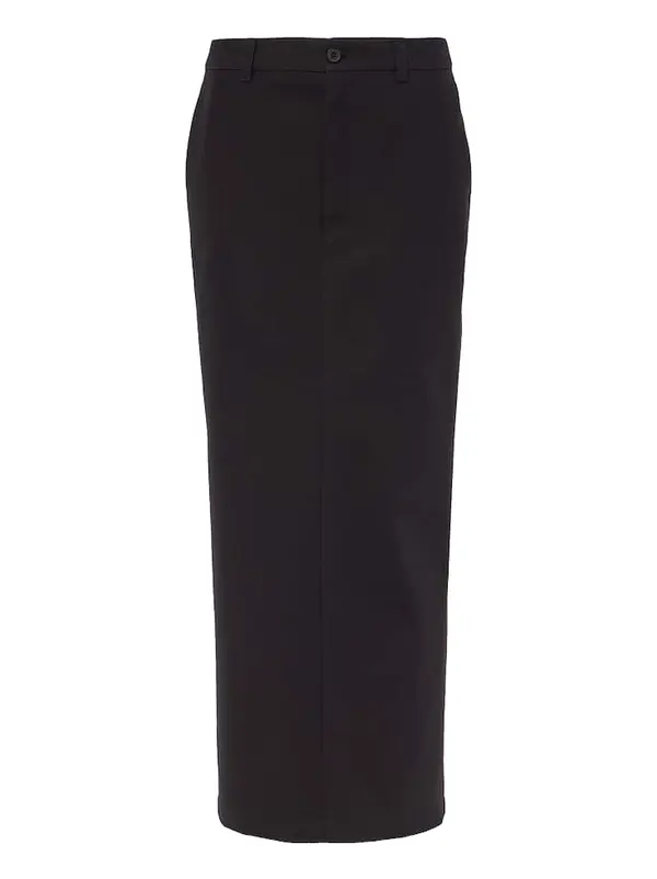 Wardrobe.NYC Drill Cotton Twill Maxi Skirt - Black