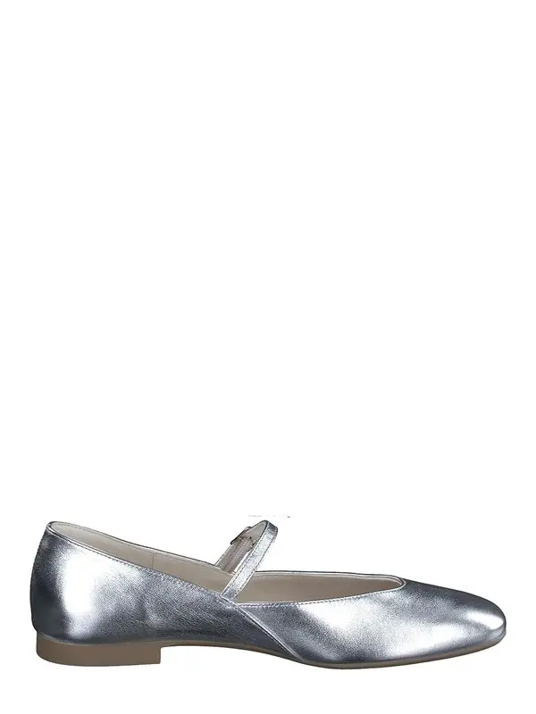 Paul Green Vanna Mary Jane Flats - Aluminum Metallic Nappa