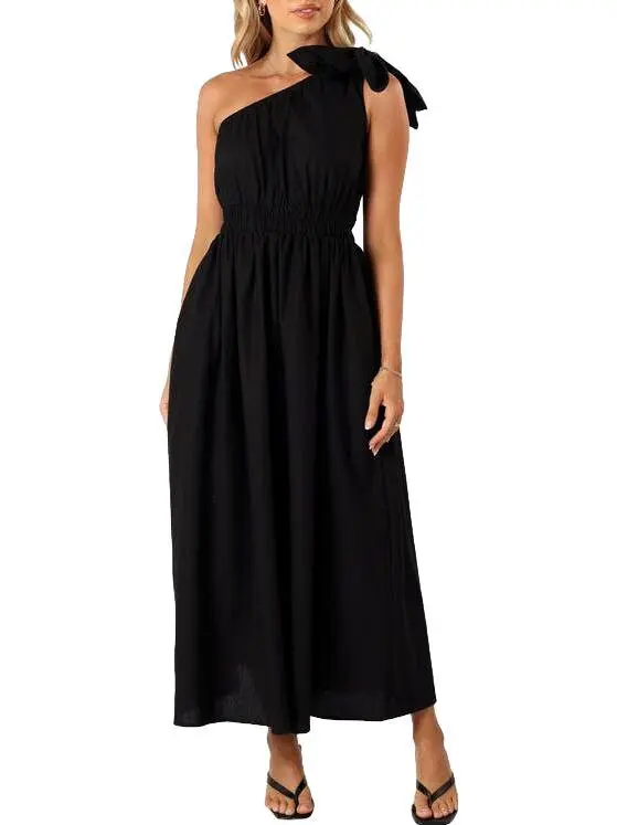 PETAL & PUP Kailey One-shoulder Dress - Black