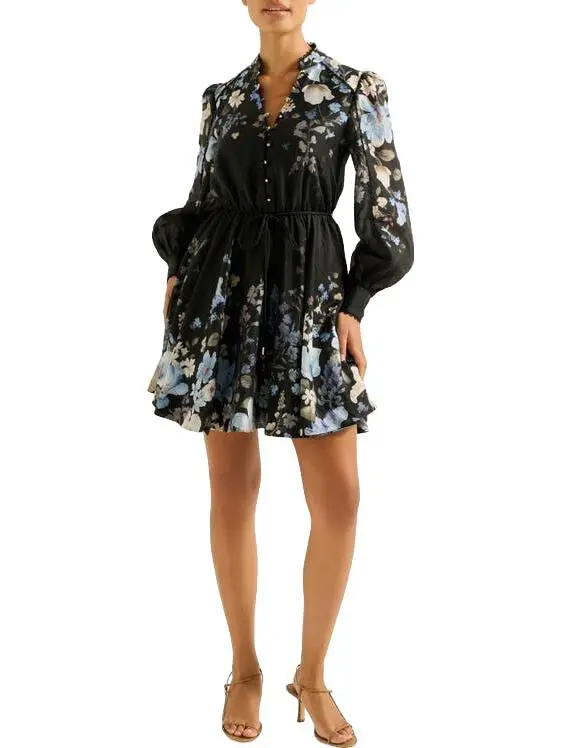 EVER NEW Vienna Lace Trim Shirtdress - Mila Floral