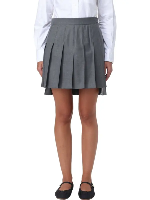 Thom Browne Pleated Skirt - Charcoal