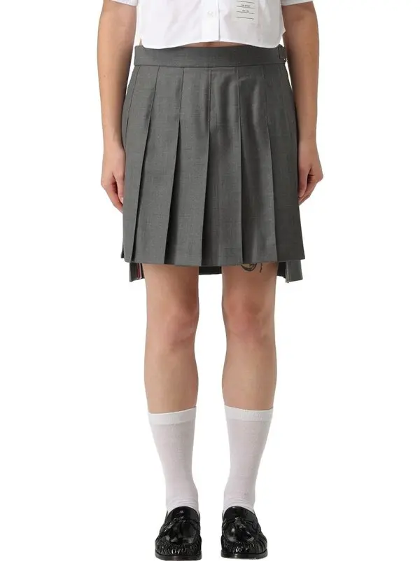 Thom Browne Pleated Skirt - Grey