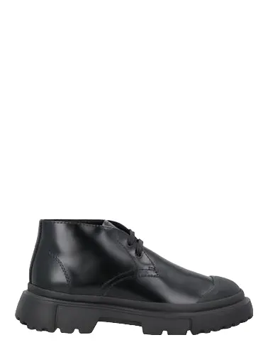 Hogan Leather Ankle Boots - Black
