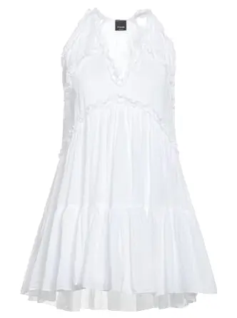 Pinko Mini Cotton Dress - White