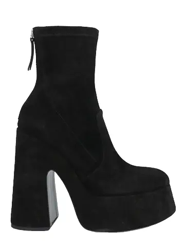 VIC MATIE Leather Ankle Boots - Black