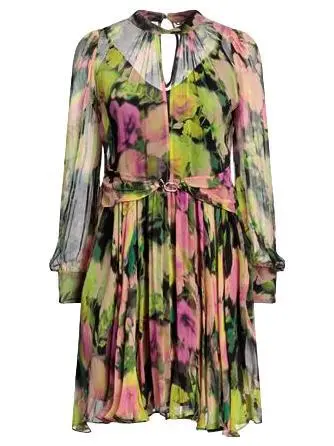 TWINSET Floral-print Crepe Mini Dress - Lime Green