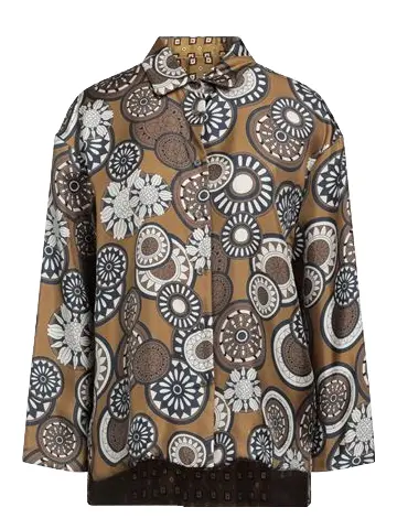 Max Mara Printed Silk Shirt - Green