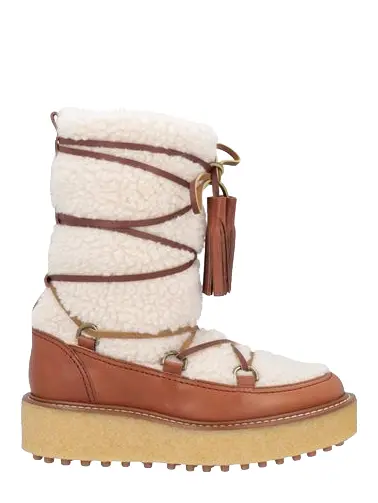 TOD'S Ankle Boots Shearling Leather - Brown