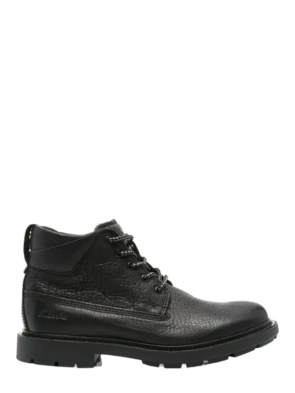 Clarks Craftdale 2 Mid Leather Boots - Black