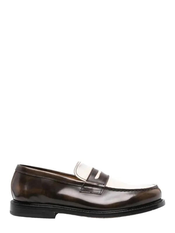 Premiata 32050i Leather Loafers - Brown