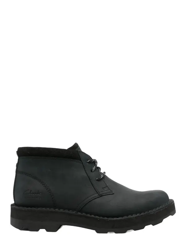 Clarks Corston Db Wp Leather Boots - Black