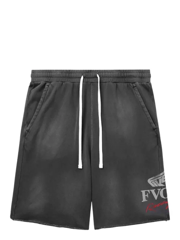 FIVE CM Logo-print Cotton Shorts - Black