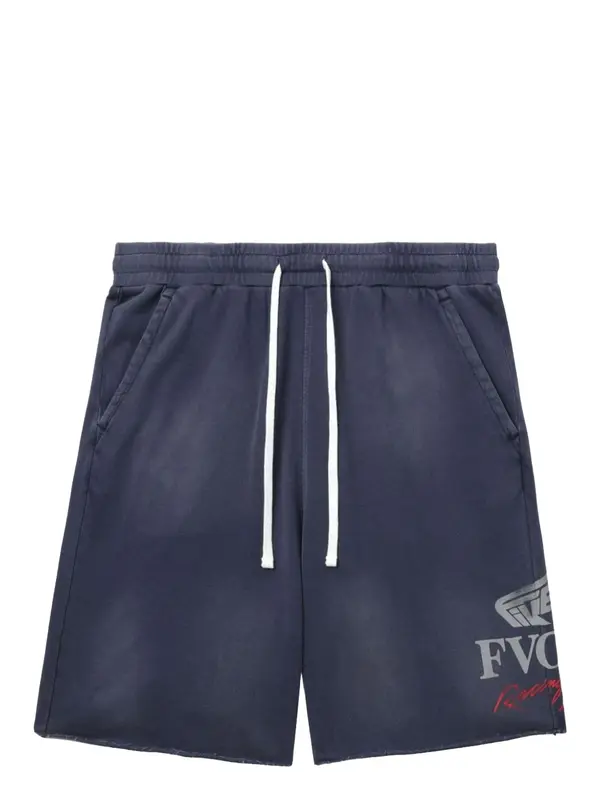 FIVE CM Logo-print Cotton Shorts - Blue
