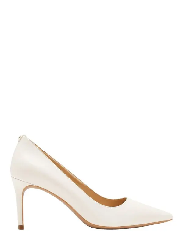 Michael Kors Alina Flex 76mm Leather Pumps - White