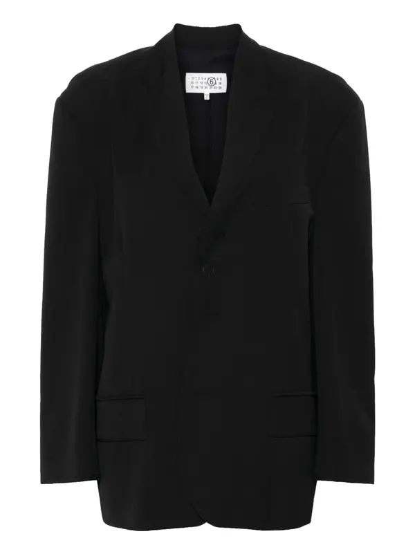 MAISON MARGIELA Raw-cut Single-breasted Blazer - Black
