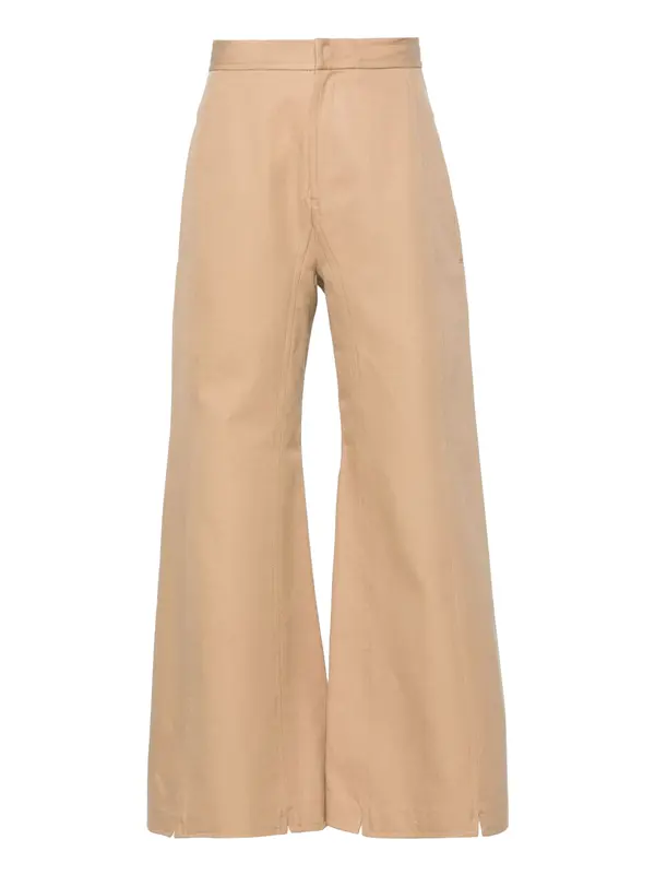 NICCOLO PASQUALETTI Tegola Flared Trousers - Neutrals