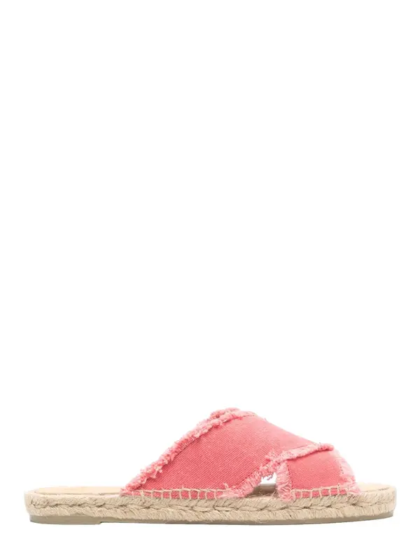 CastaÑer Frayed-detailing Canvas Espadrilles - Pink