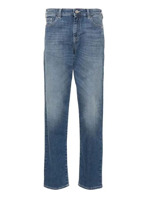 Emporio Armani Mid-rise Slim-cut Jeans - Blue