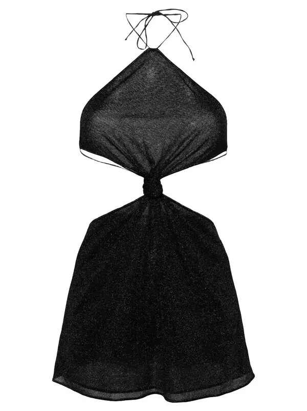 Oseree Lumière Lurex Minidress - Black