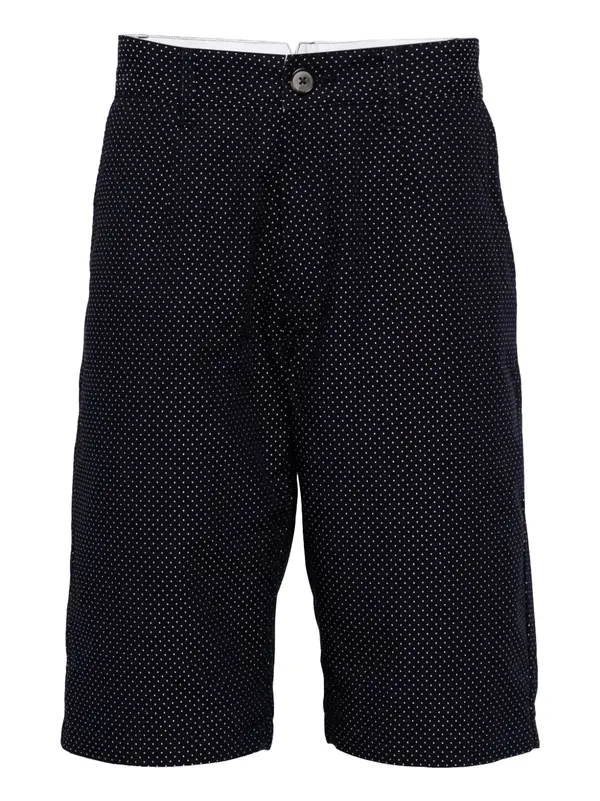 PRIVATE STOCK LABS Polka-dot Cotton Shorts - Blue