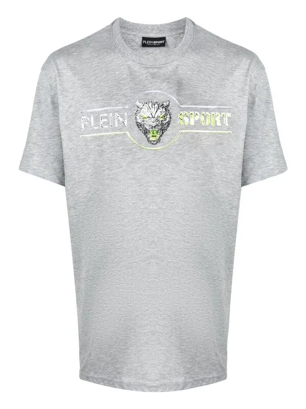 PLEIN SPORT Chrome Scratch Edition T-shirt - Grey