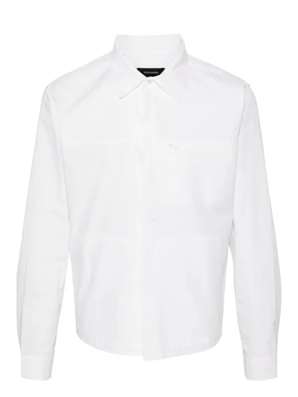 ENTIRE STUDIOS Classic-collar Cotton Shirt - White