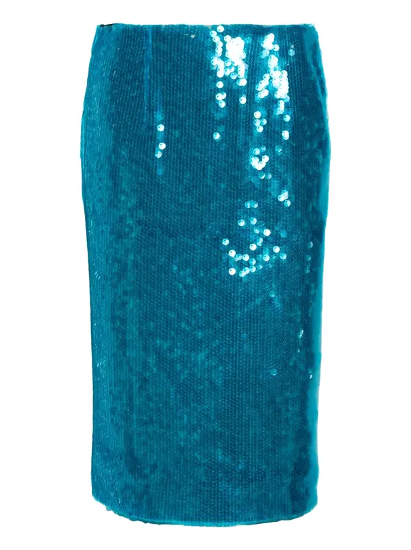 16Arlington Delta Sequin Midi Skirt - Blue
