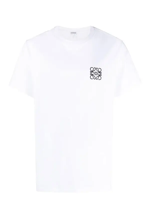 Loewe Cotton Embroidered-logo T-shirt - White