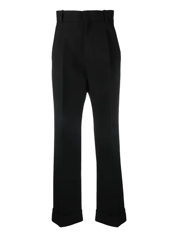 Gucci High-waisted Wool Trousers - Black
