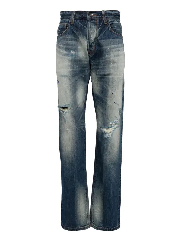 PRIVATE STOCK LABS The Wallace Straight-leg Jeans - Blue